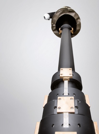 Mast and electromechanical telescopic jack rising to 24m, load 250kg